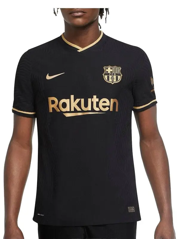 Nike Fc Barcelona 20/21 Vaporknit Match Away Jersey - Black/gold