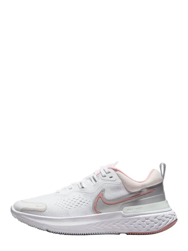Nike React Miler 2 Athletic Sneakers - White/pink/silver