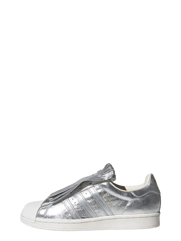 Adidas Superstar Fringe Metallic Sneakers - Silver