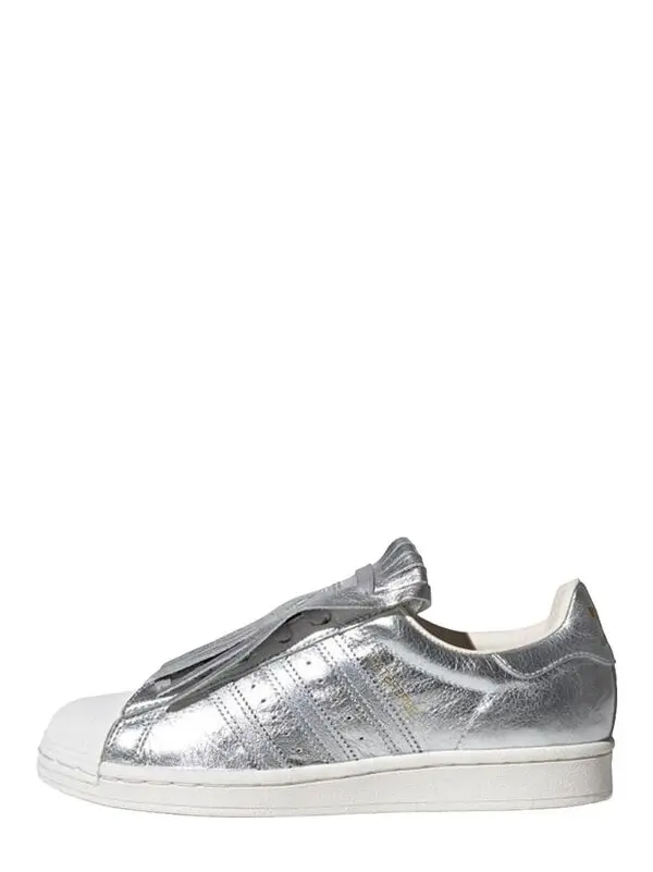 Adidas Superstar Fringe Metallic Sneakers - Silver