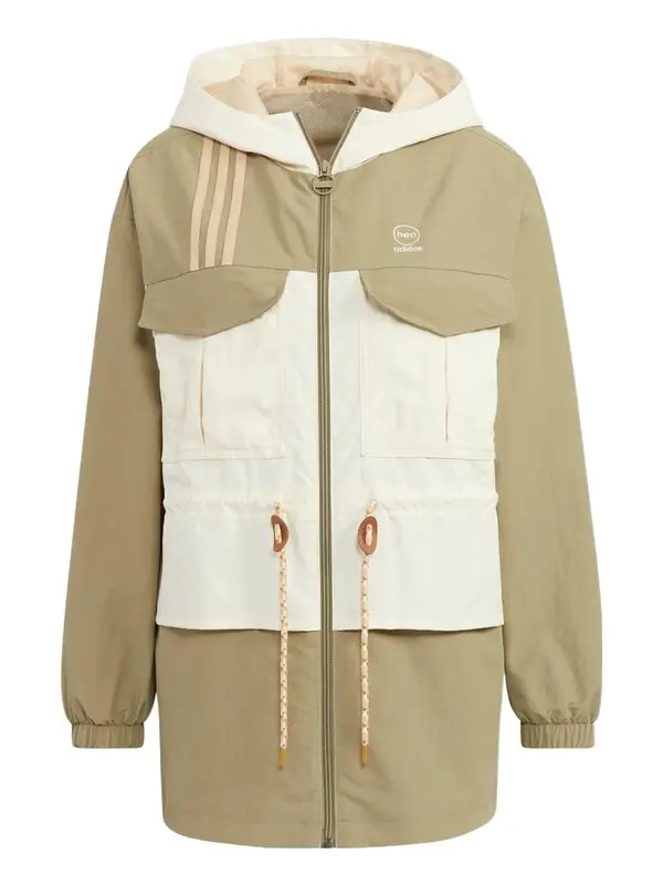 Adidas Neo Util Windbreaker Jacket - Tan/white