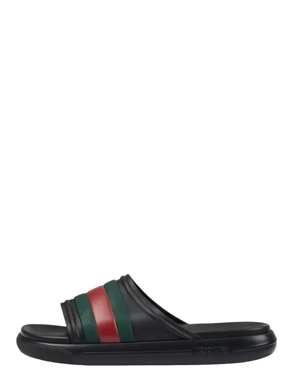 Gucci Web Slide Sandal - Black/green/red