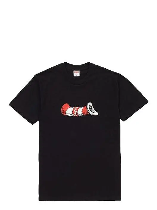 Supreme Fw18 Cat In The Hat Tee Short Sleeve - Black