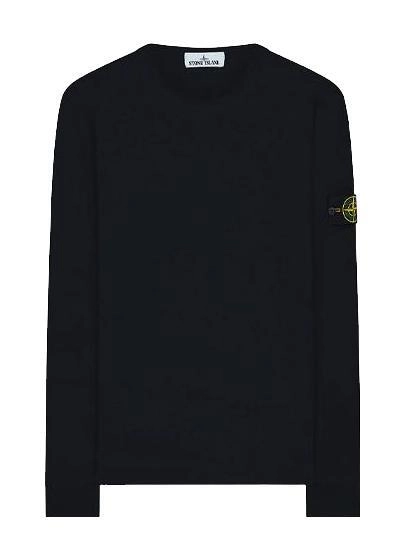 Stone Island Garment Dyed Crew Lightweight Sweatshirt - Black