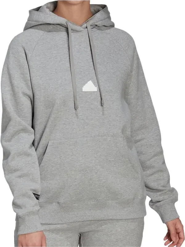 Adidas Oversized Hooded Sweatshirt - Grey
