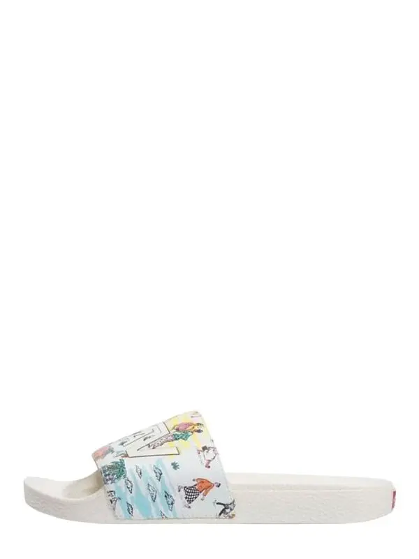 VANS Kide Slide-on Sandals With Graphic Print - White