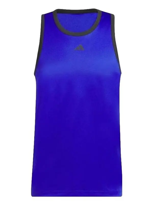 Adidas Legends Basketball 3-stripes Tank Top - Lucid Blue/black