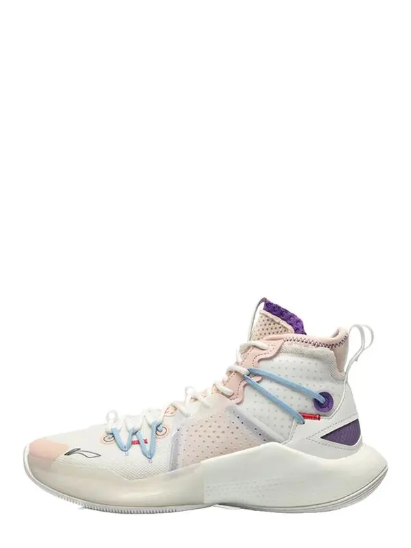 LI-NING High-top Athletic Sneakers With Lace-up Fastening - White