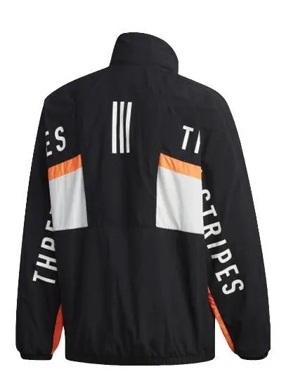 Adidas Stand Collar Casual Sports Jacket - Black