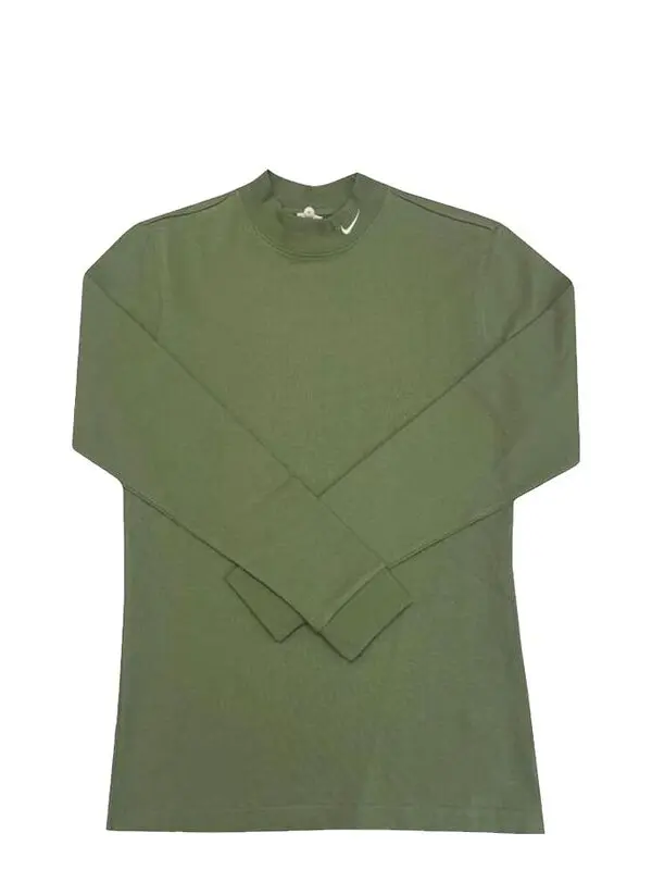 Nike Long Sleeve Mock Neck Shirt - Green/multi-color