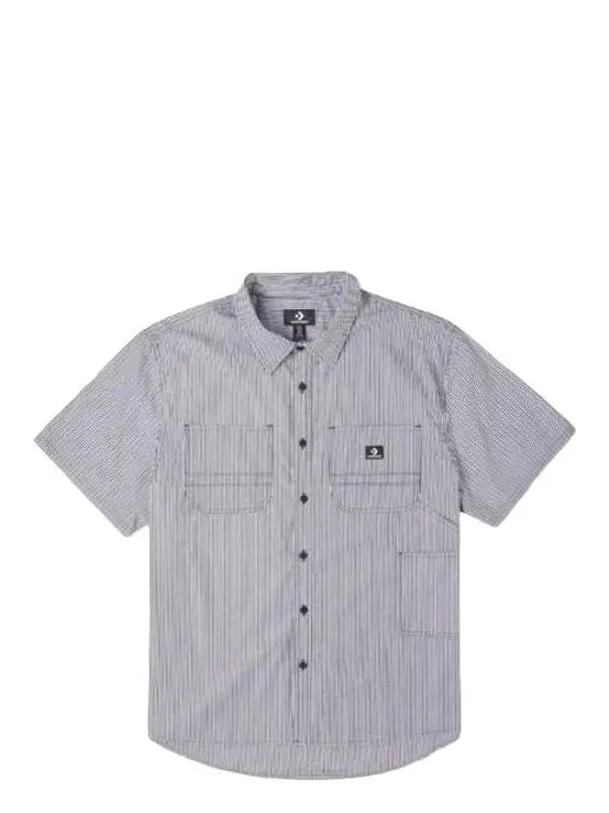 CONVERSE Striped Woven Carpenter Button Down Asia Sizing - Grey