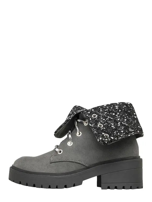 Sketchers Teen Spirit Knit Buzz Ankle Boot - Black/charcoal