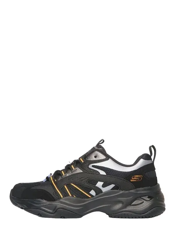 Sketchers Casual Lace-up Sneakers - Black/silver/orange