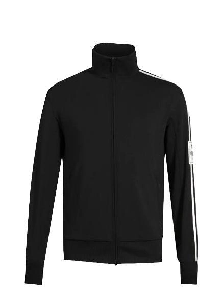 Adidas Y-3 Solid Color Stripe Sports Zipper Jacket - Black