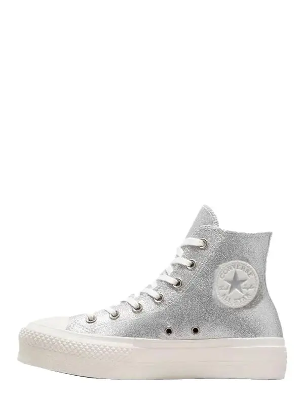 CONVERSE Chuck Taylor All Star Lift Hi Sneakers - Silver Metallic