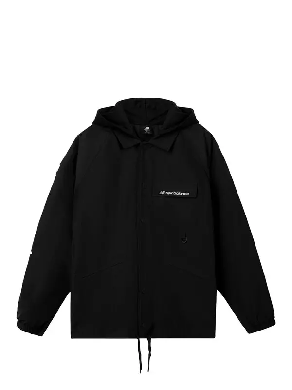 NEW BALANCE Logo Hooded Windbreaker - Black