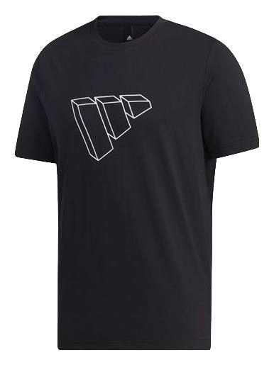 Adidas Fi Tee Sub Bos Logo Printing Round Neck Short Sleeve - Black