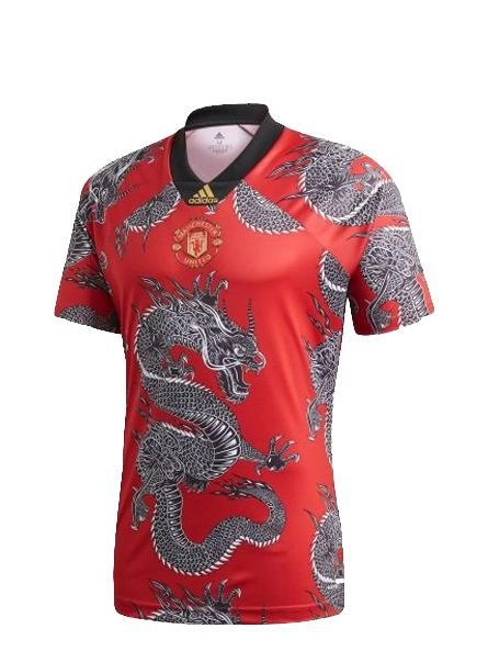 Adidas Manchester United Dragon Print Tee - Red