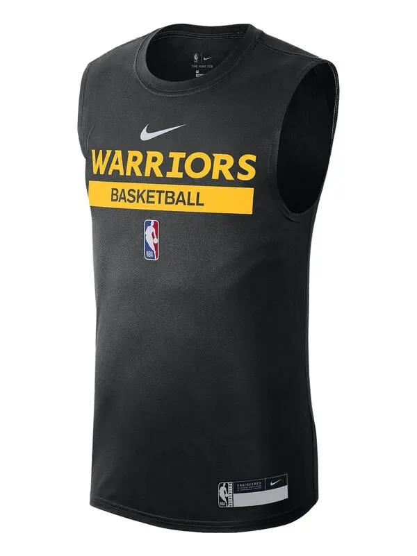 Nike X Nba Golden State Warriors Basketball Training Jersey - Black/multi-color/gold