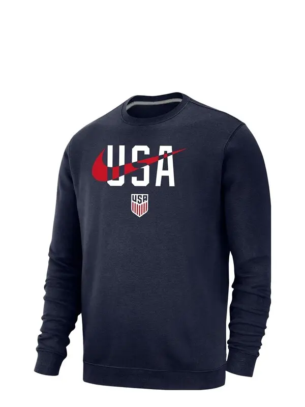 Nike Usa Club Fleece Crew Neck Sweatshirt - Navy