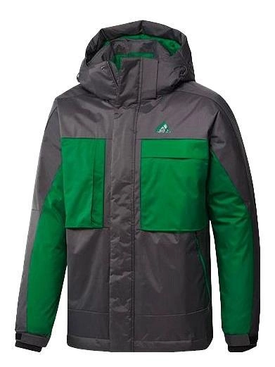 Adidas Logo Pattern Splicing Down Jacket - Default Color