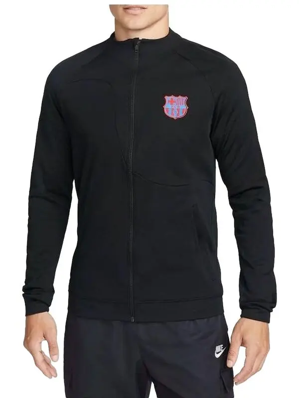 Nike F.c. Barcelona Academy Pro Knit Football Jacket - Black