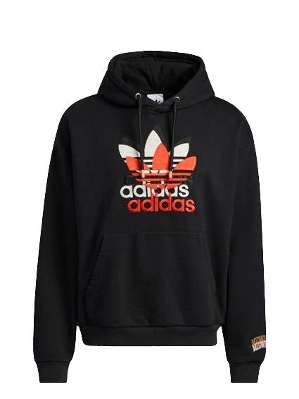 Adidas Originals Casual Sports Long Sleeve Hoodie - Black