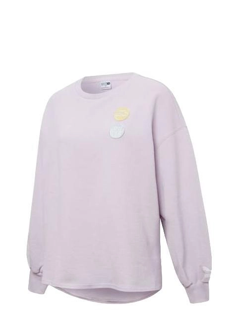 PUMA Embroidery Logo Round-neck Sweatshirt - Lavender