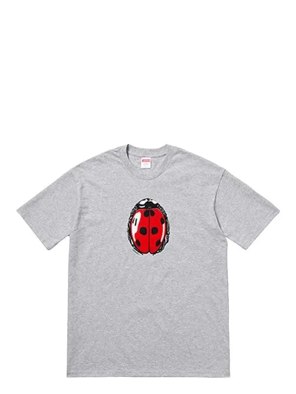 Supreme Ss18 Ladybug Tee Heather Printing Short Sleeve Gray - Grey