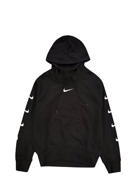 Nike Knit Logo Sports Hoodie - Black