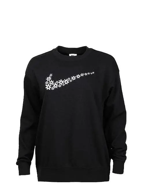 Nike Fleece Pullover With Floral Swoosh - Default Color