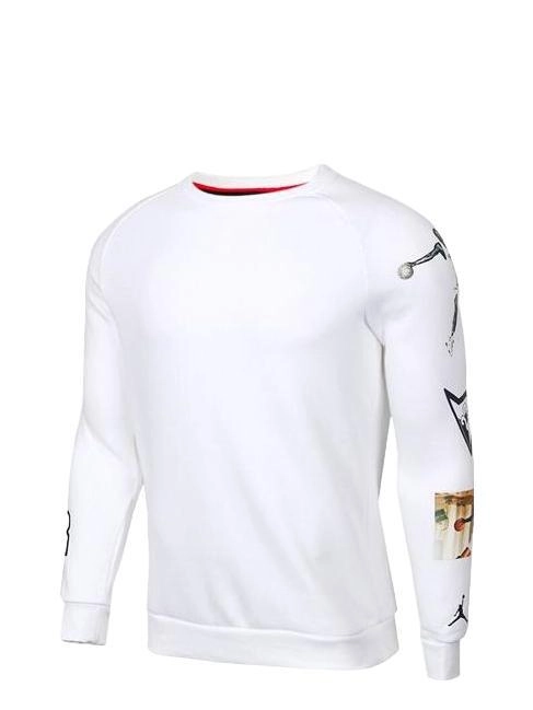 JORDAN Long Sleeve Crewneck Sweatshirt - White