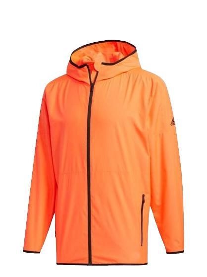 Adidas Sporty Zip-up Hooded Jacket - Red