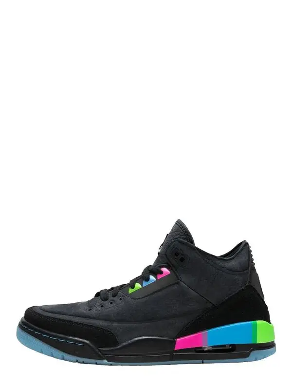 JORDAN Air 3 Retro 'quai 54' High Top Sneakers - Black