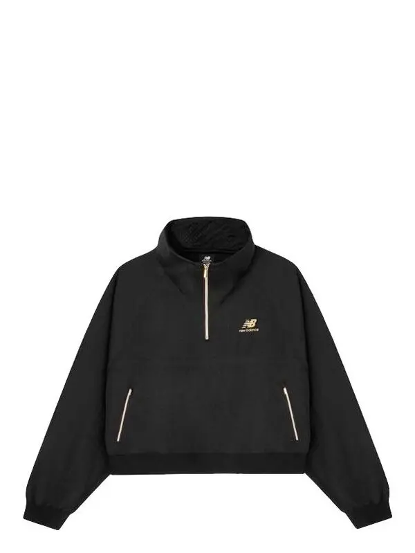 NEW BALANCE Stand Collar Zip Up Jacket - Black