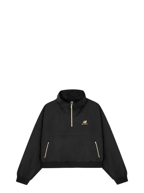 NEW BALANCE Stand Collar Zip Up Jacket - Black