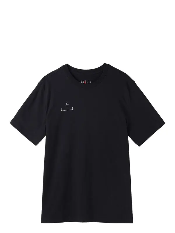 JORDAN Solid Color Alphabet Logo Printing Round Neck Casual Short Sleeve Black T-shirt - Default Color