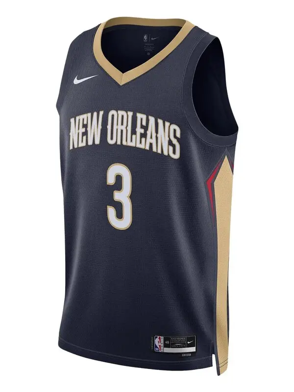 Nike X Nba New Orleans Pelicans Icon Edition Jersey 'cj Mccollum 3 - Navy