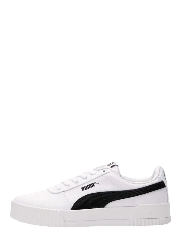 PUMA Carina Canvas Leisure Sneakers - White/black