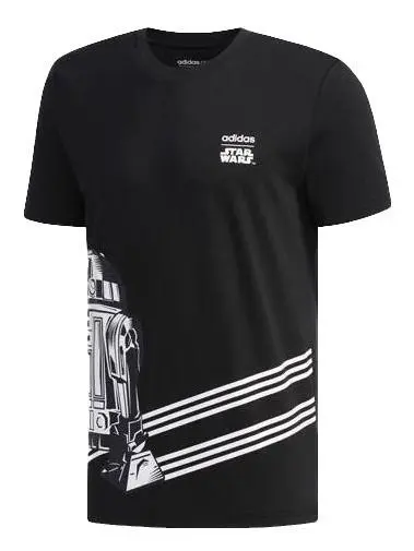 Adidas Round Neck Logo Short Sleeve - Black