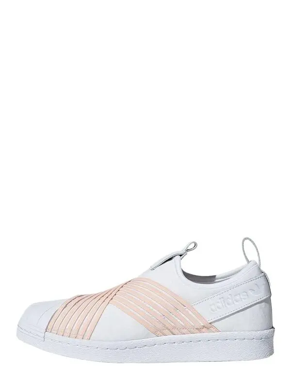 Adidas Superstar Slip On Sneaker - White/pink