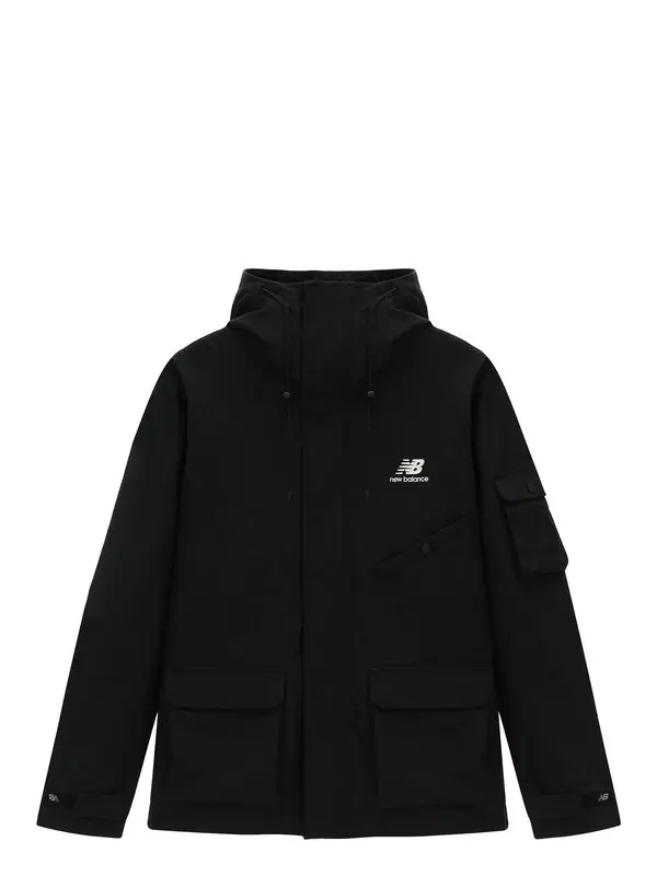 NEW BALANCE Logo Sportswear Hooded Jacket - Black