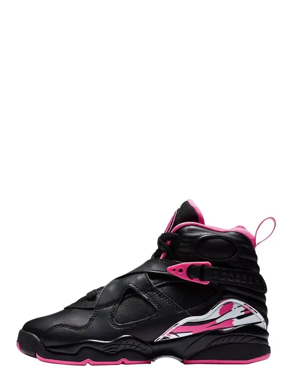 JORDAN Air 8 Retro 'pinksicle' High Top Sneakers - Black/white/pinksicle