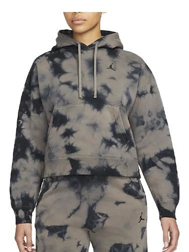 JORDAN Tie Dye Fleece Sports Hoodie - Tan