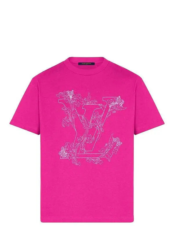 LOUIS VUITTON Floral Embroidered For - Red