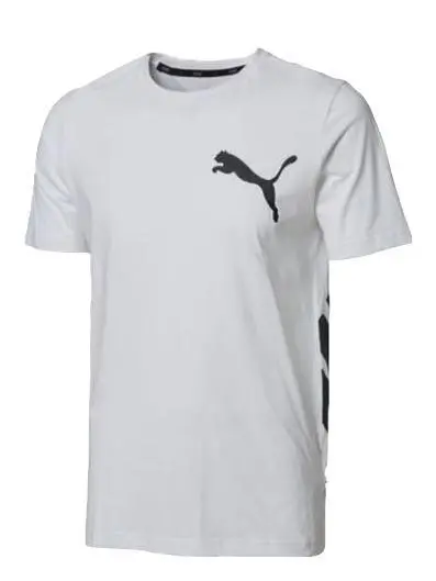 PUMA Short Sleeve Big Logo - White