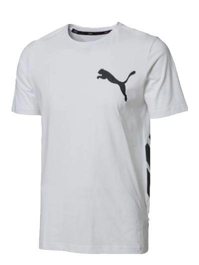 PUMA Short Sleeve Big Logo - White
