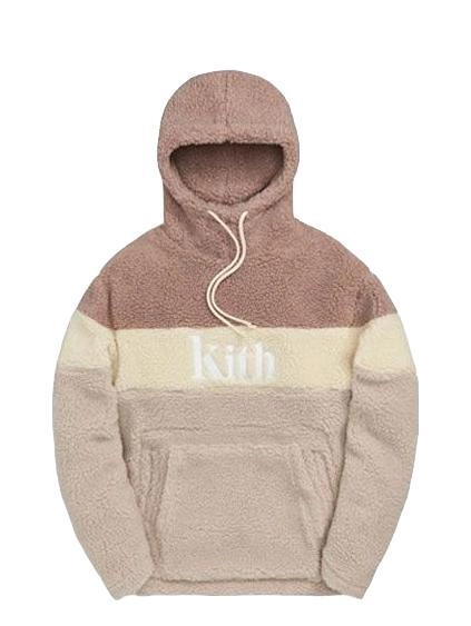 Kith Sherpa Double Pocket Hoodie - Khaki