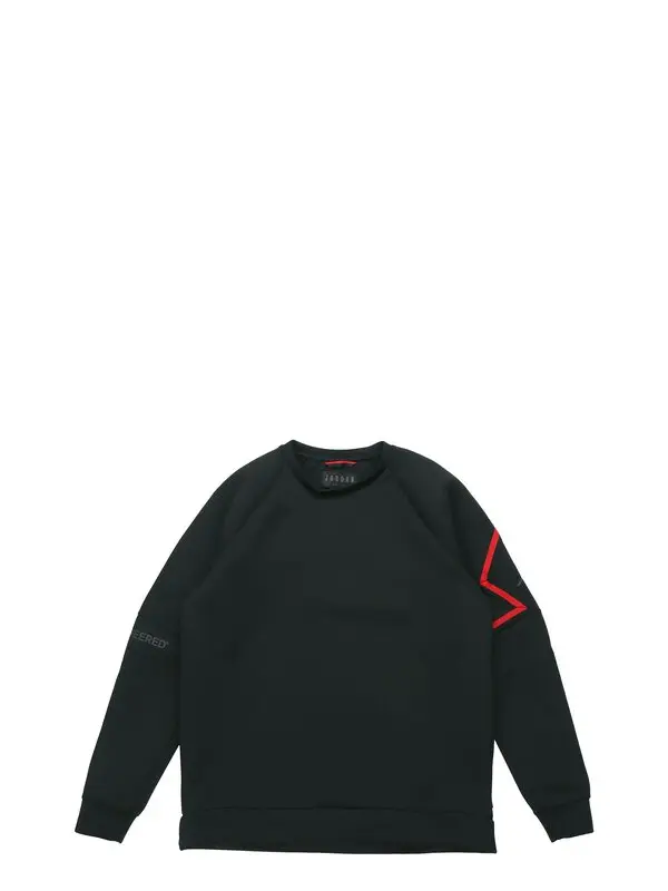 JORDAN O Neck Long Sleeve Sweatshirt - Black/red