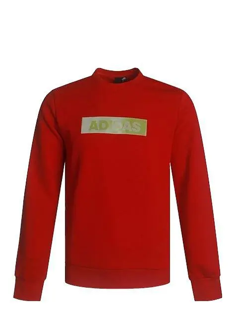 Adidas Alphabet Logo Casual Knit Pullover - Red